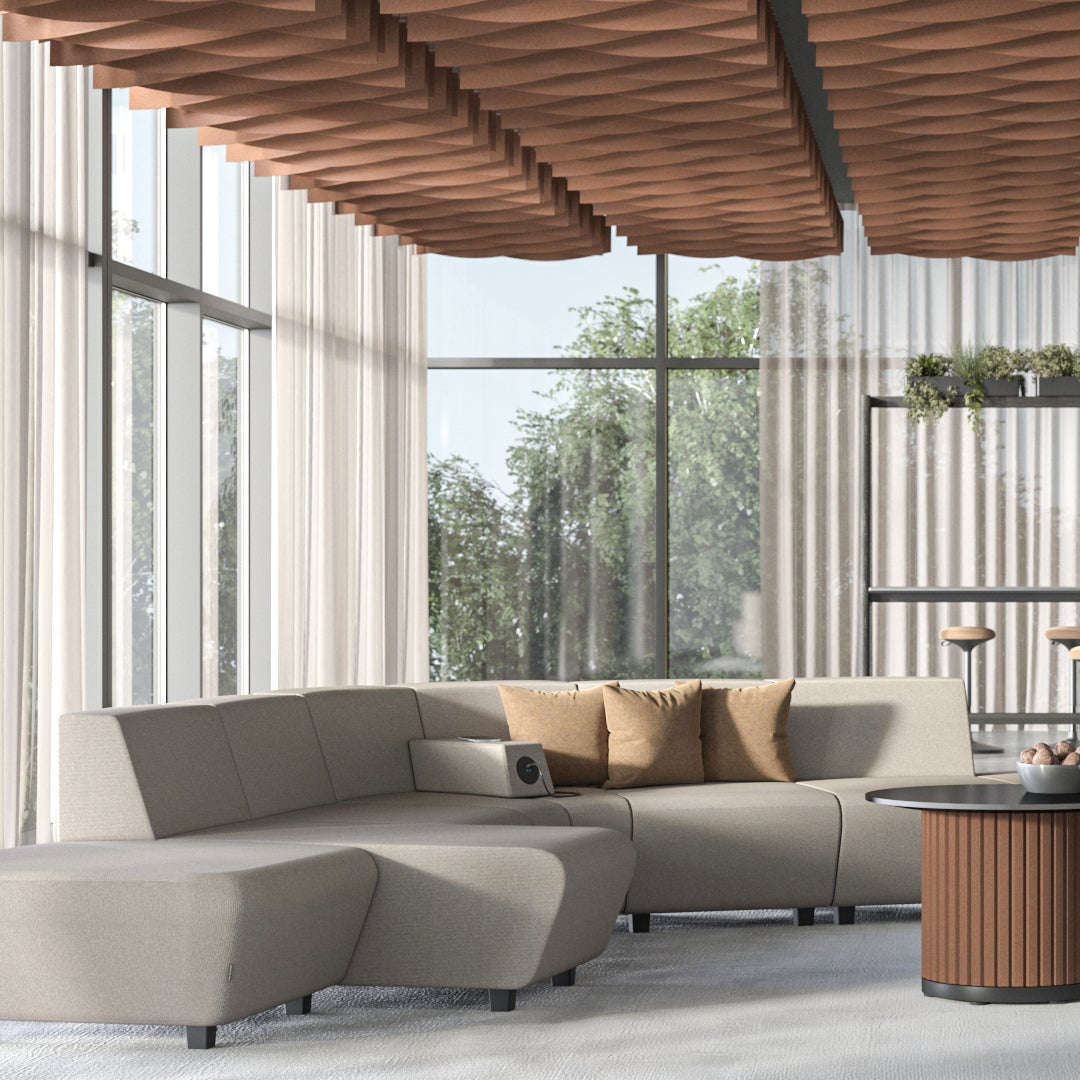 Akustik Baffel Decke – Modulare Eleganz für Ihr Büro